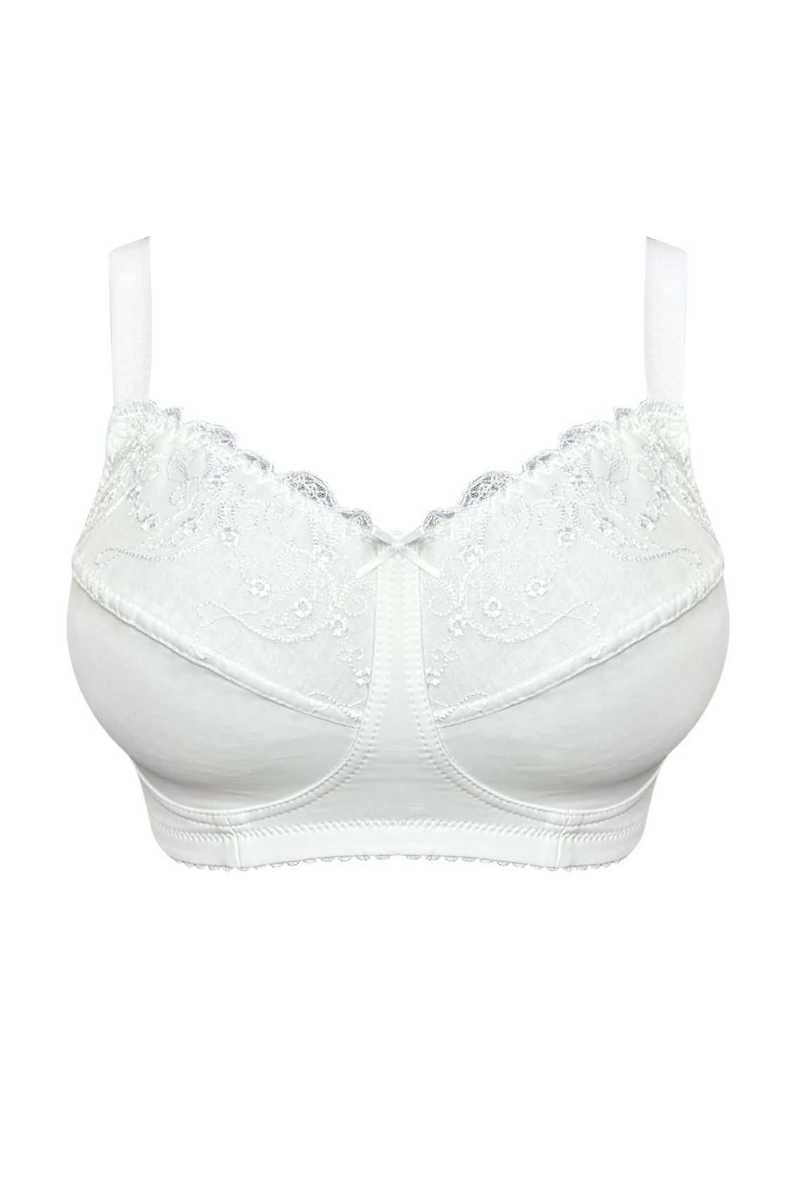 Otilija non-wired mastectomy bra in white